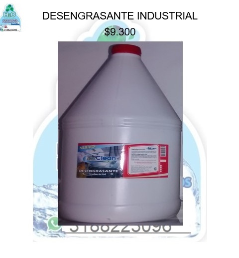DESENGRASANTE INDUSTRIAL :: Comercializadora h2o